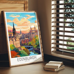 Edinburgh Travel Poster - Scotland Wall Art, the Perfect Gift and a ...
