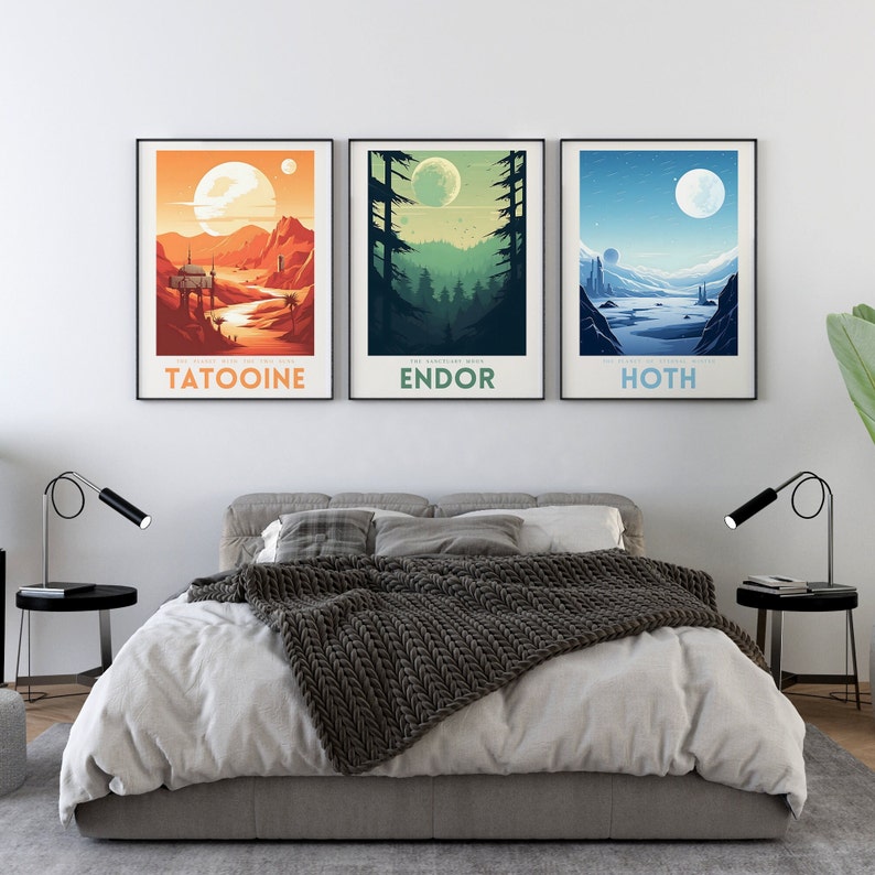 Star Wars Planet Tatooine Travel Poster - Vintage Print Perfect as a ...