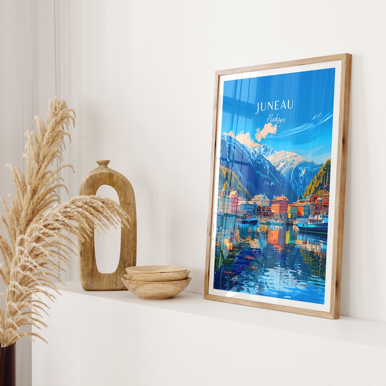Juneau Travel Poster Alaska Wall Art, the Perfect Gift and a Lasting ...