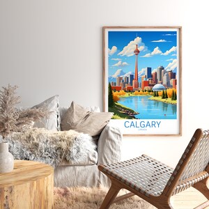 Calgary Travel Poster - Calgary Poster - Canada Wall Art for Home Decor ...