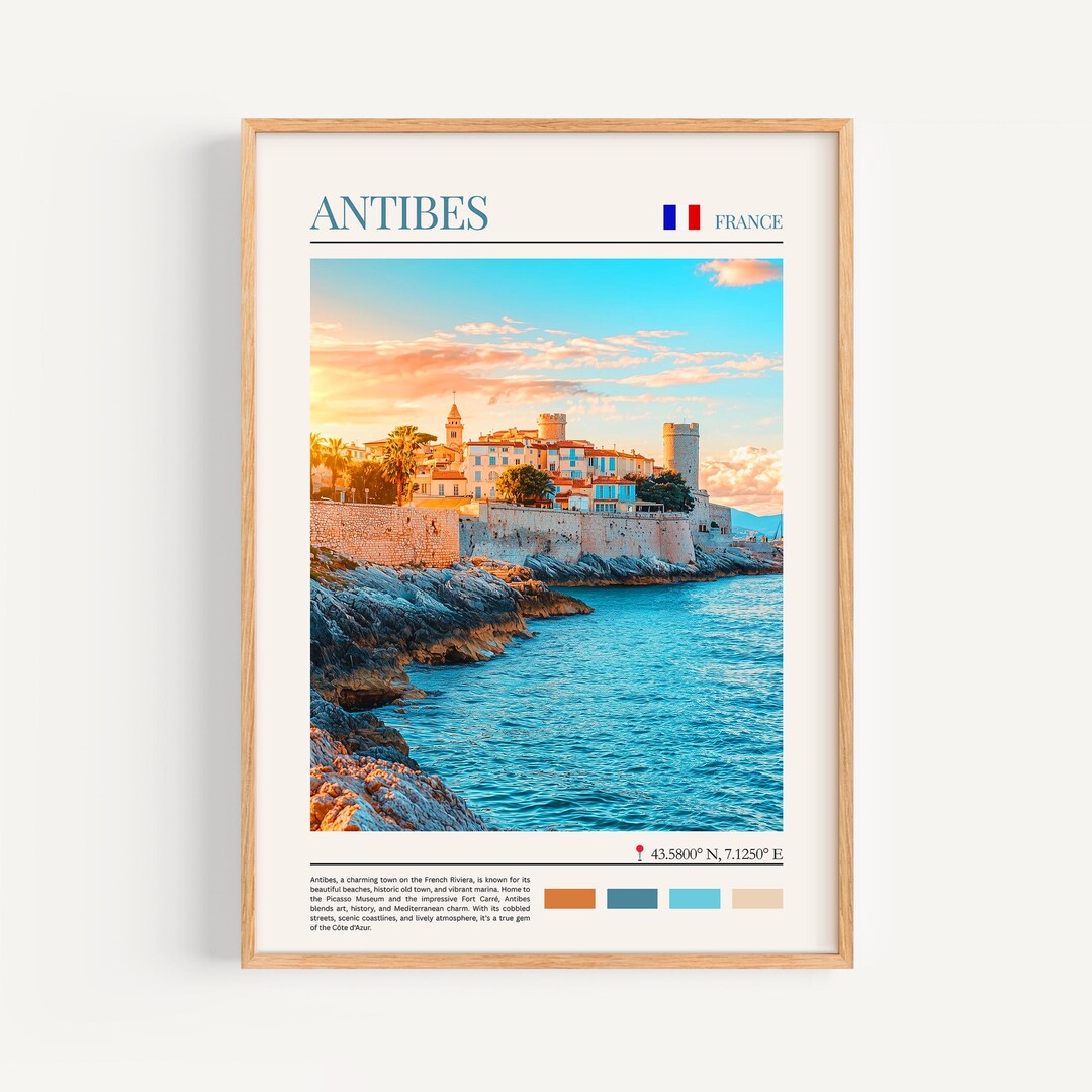 Antibes Poster - France Wall Art, the Perfect Gift and a Lasting Travel Memory | Cityscape ...