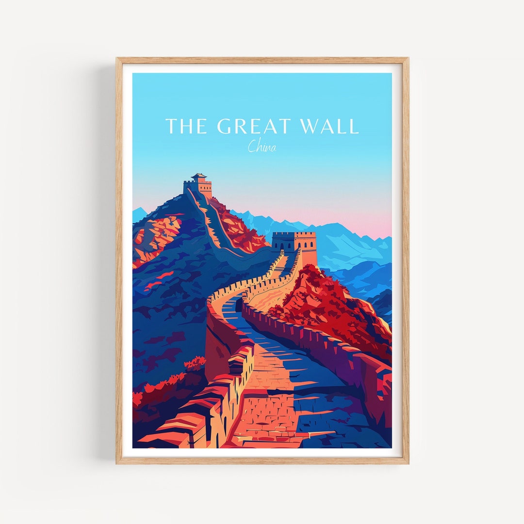 The Great Wall of China Travel Poster - China Wall Art, the Perfect ...
