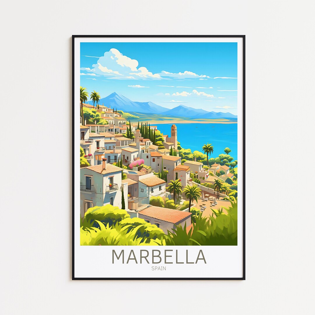 Marbella Travel Poster Spain Poster Marbella Vintage Poster Travel ...