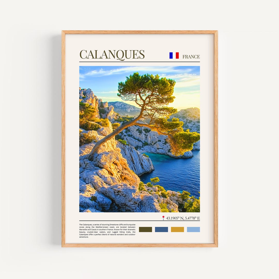 Calanques Poster - France Wall Art, the Perfect Gift and a Lasting ...