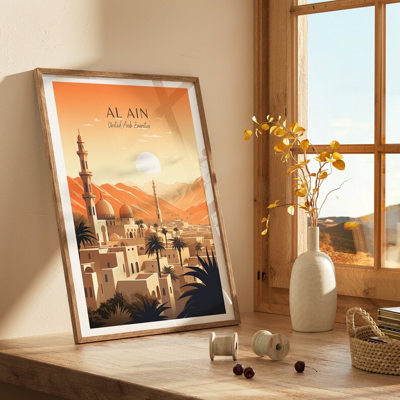 Al Ain Travel Poster - UAE Wall Art for Home Decor, the Perfect Gift ...