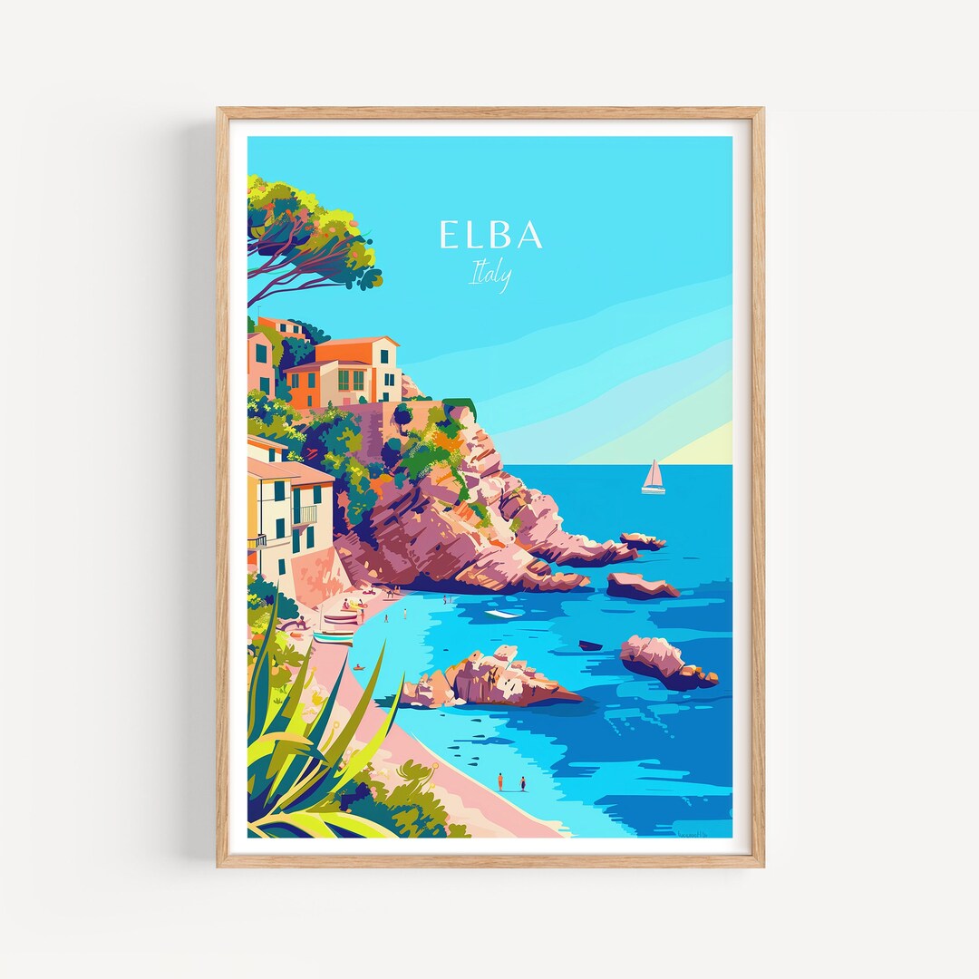 Elba Travel Poster Italy Wall Art, the Perfect Gift and a Lasting ...