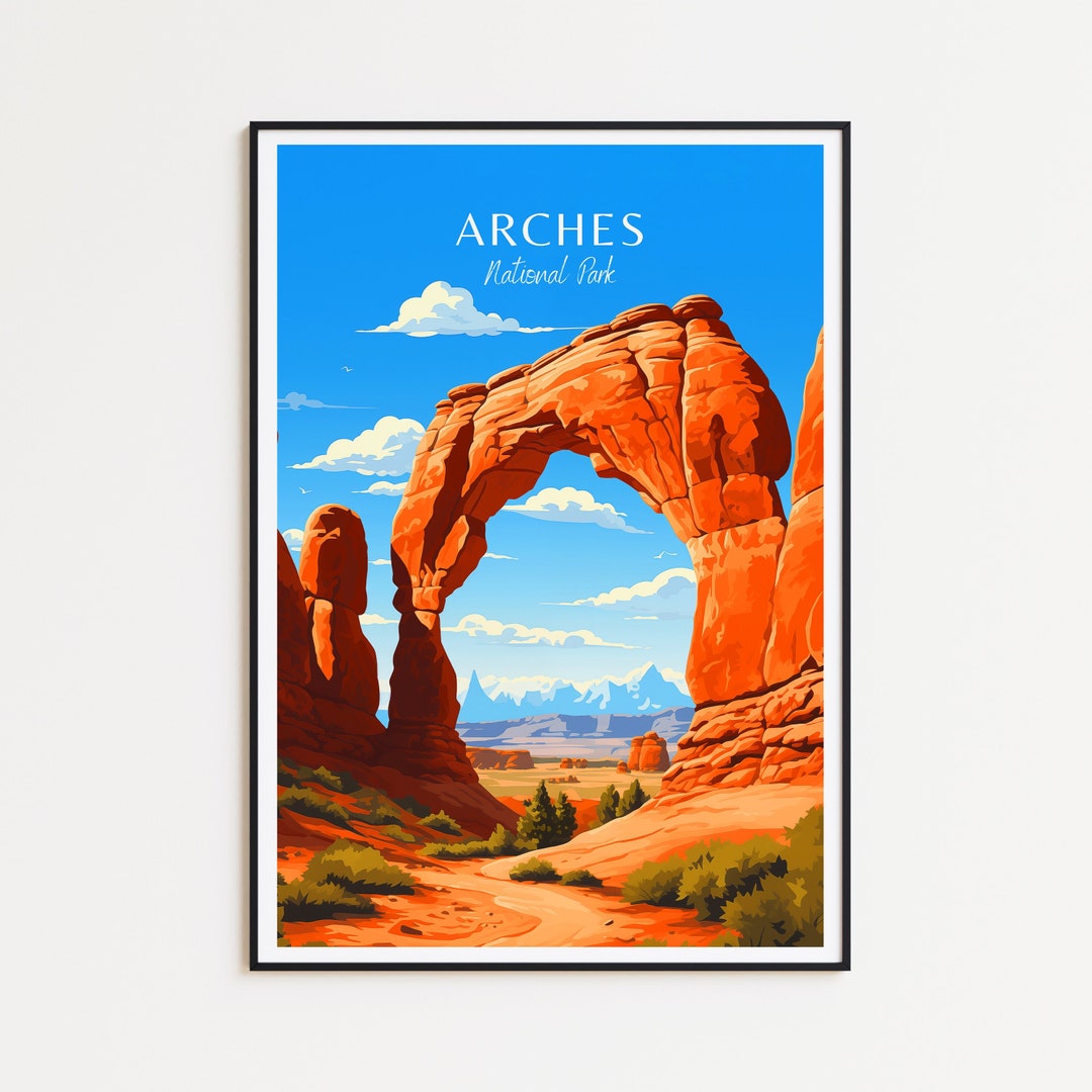 Arches Travel Poster National Park Wall Art for Home Decor, the Perfect ...
