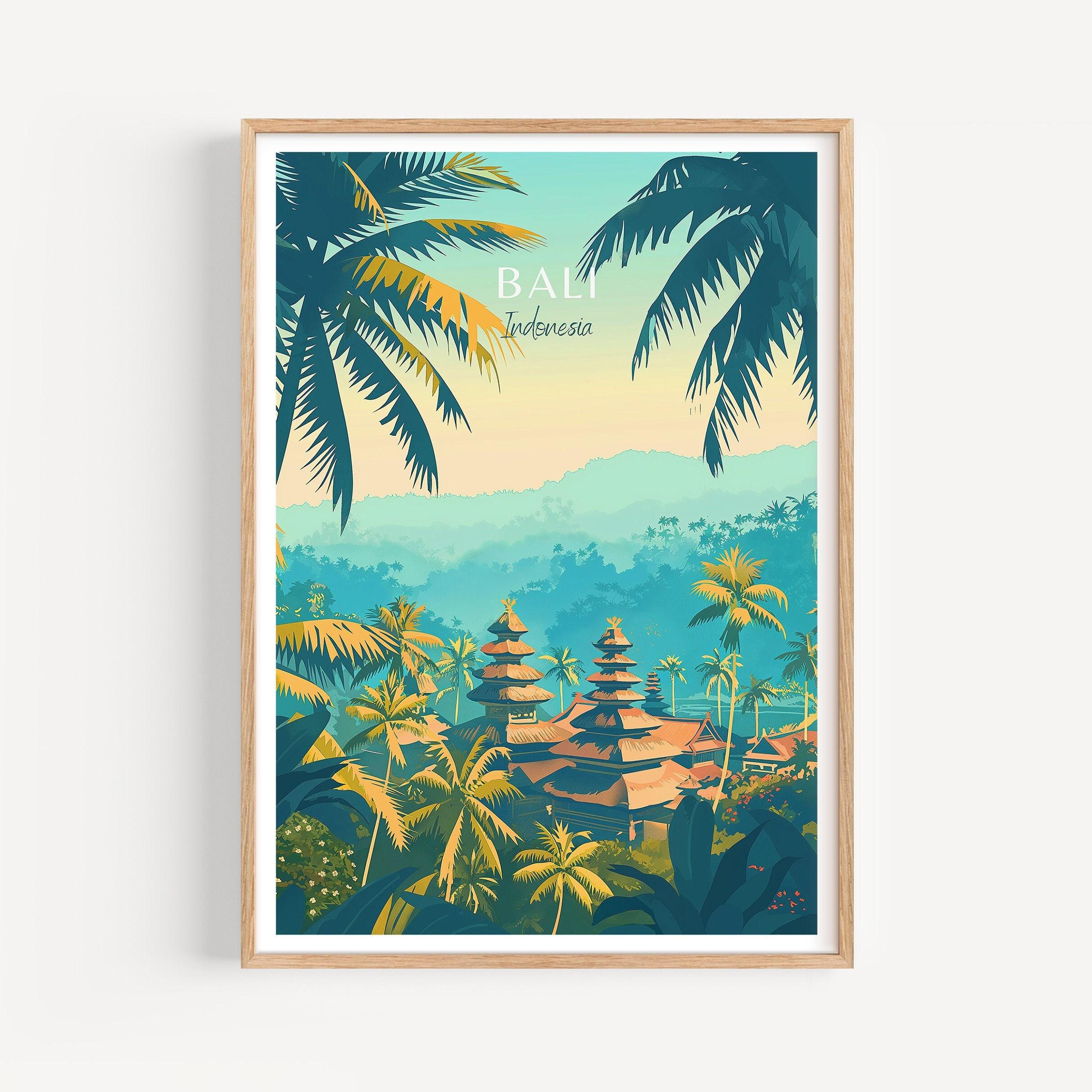 Bali Travel Poster - Indonesia Wall Art, the Perfect Gift and a Lasting ...