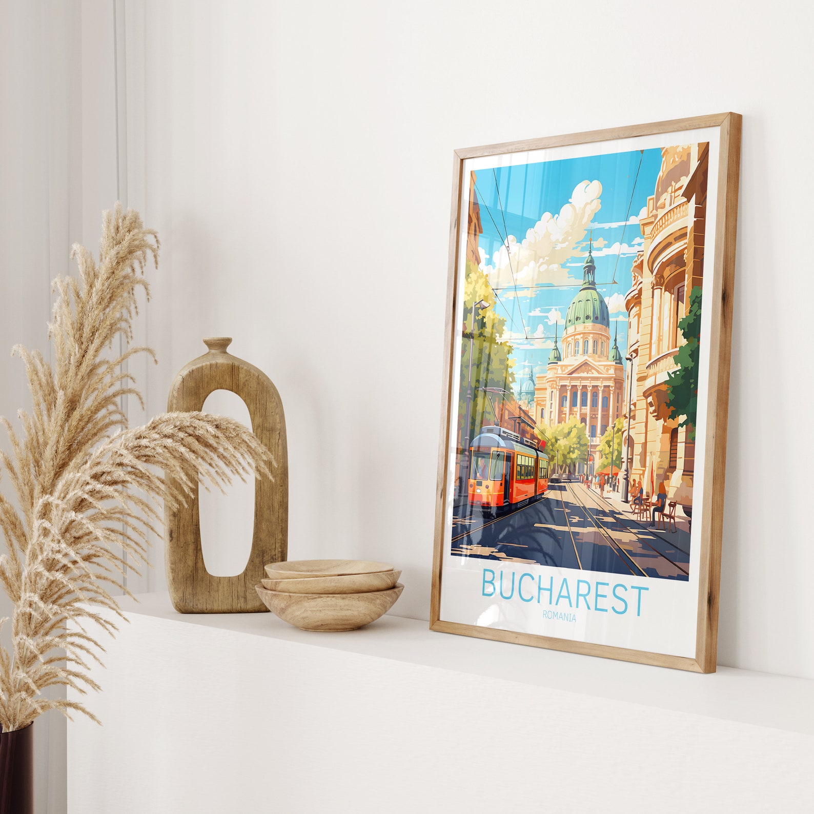 Bucharest Travel Poster Romania Poster Bucharest Vintage Poster Travel ...