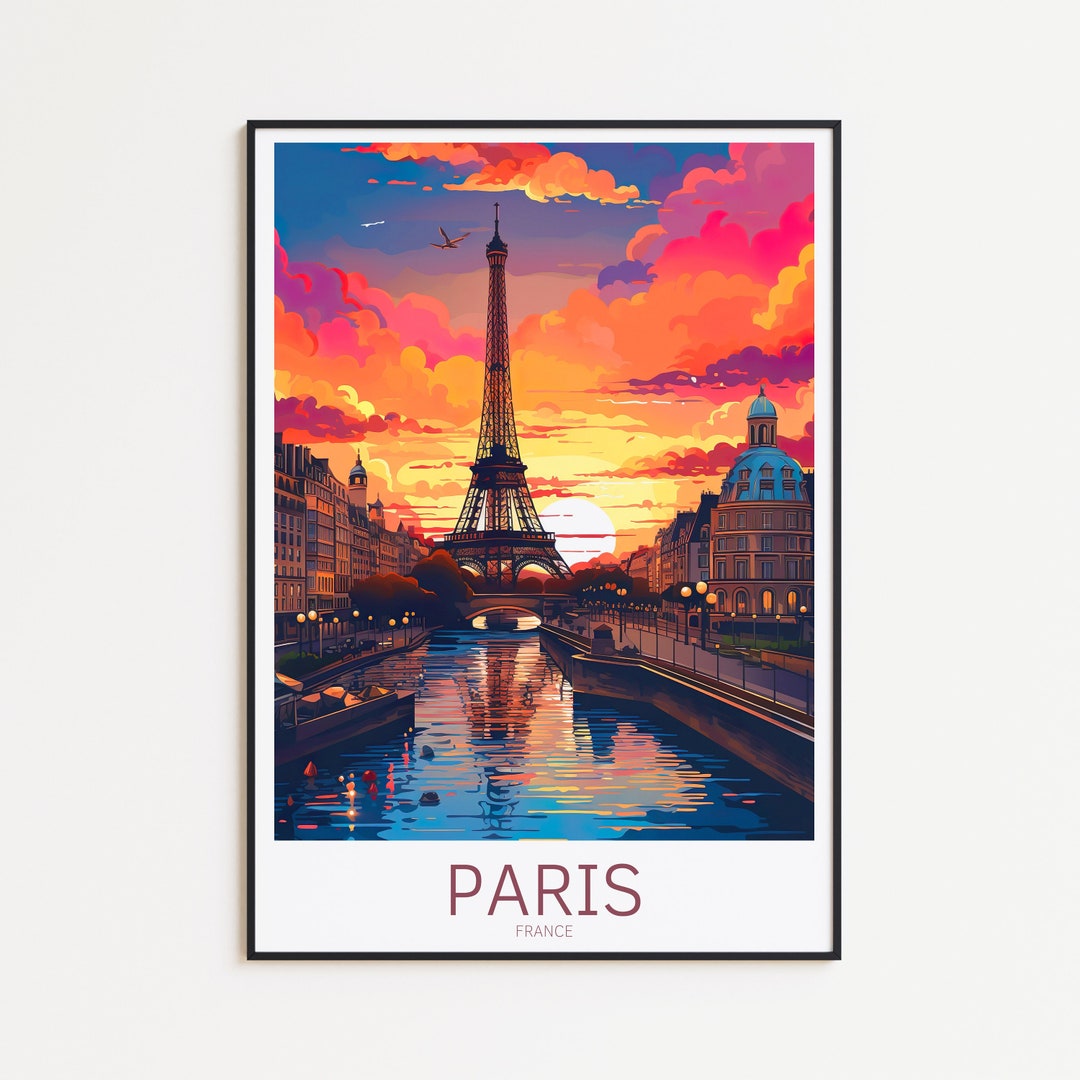 Paris Travel Poster - France Wall Art for Home Decor, the Perfect Gift ...