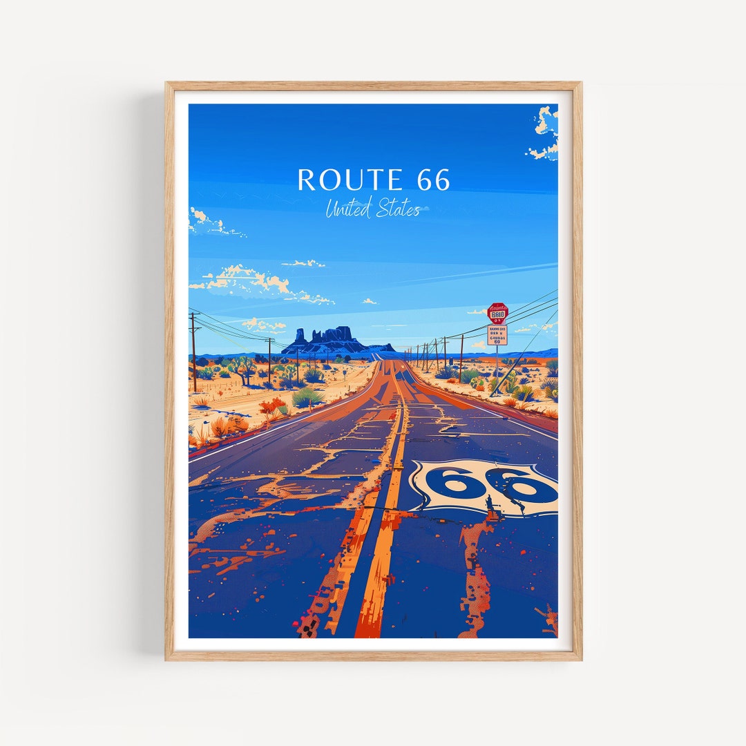 Route 66 Travel Poster USA Wall Art, the Perfect Gift and a Lasting ...