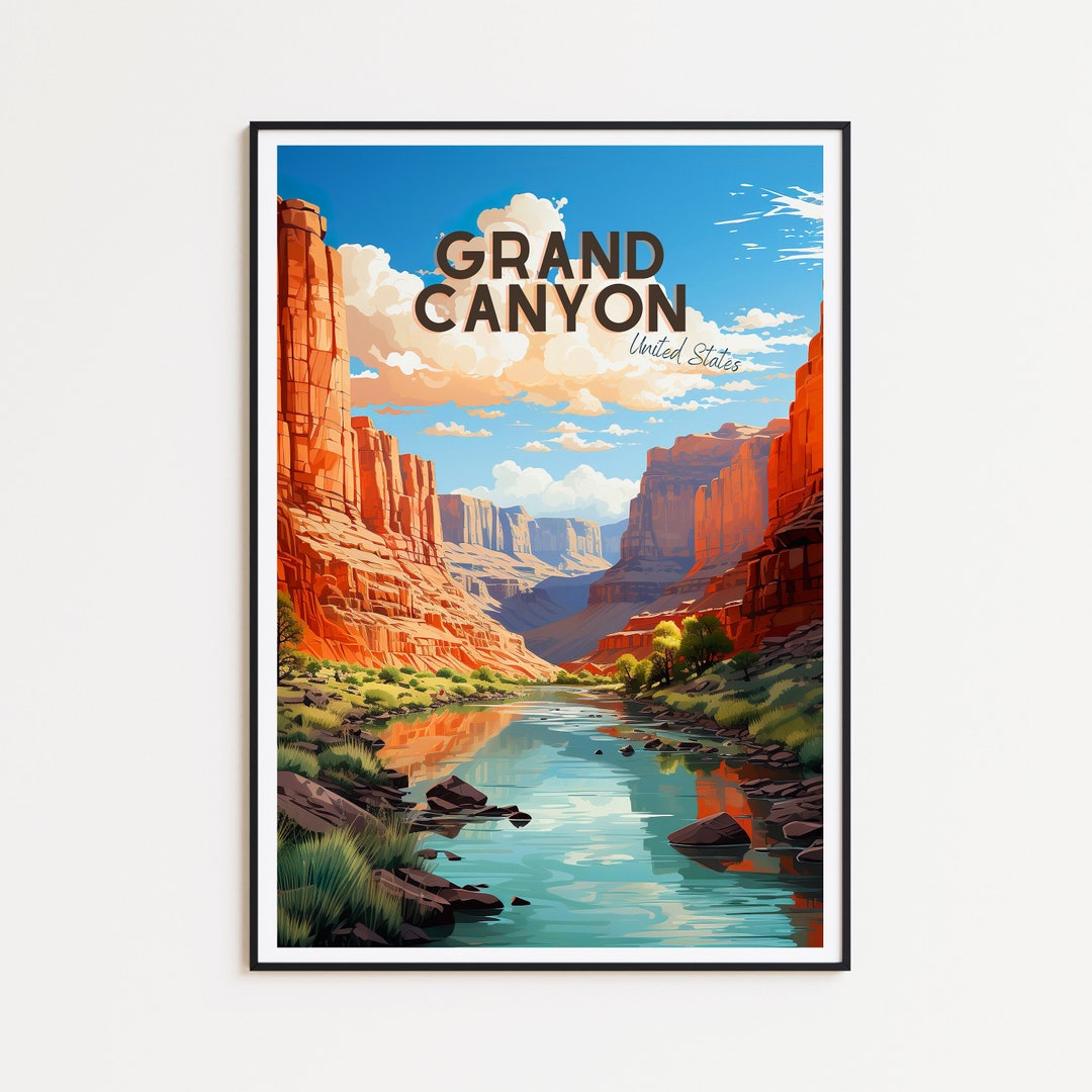 Grand Canyon Travel Poster USA Poster Grand Canyon Vintage Poster ...