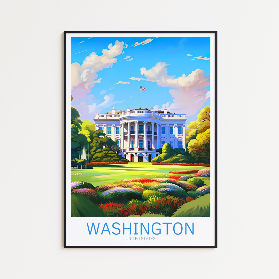 Washington Travel Poster USA Poster Washington Vintage Poster Travel ...