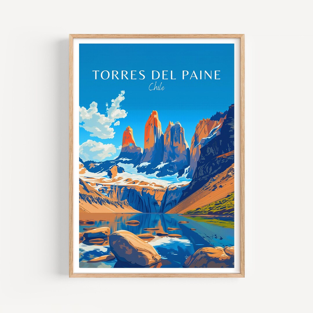 Torres Del Paine Travel Poster - National Park Wall Art, the Perfect ...