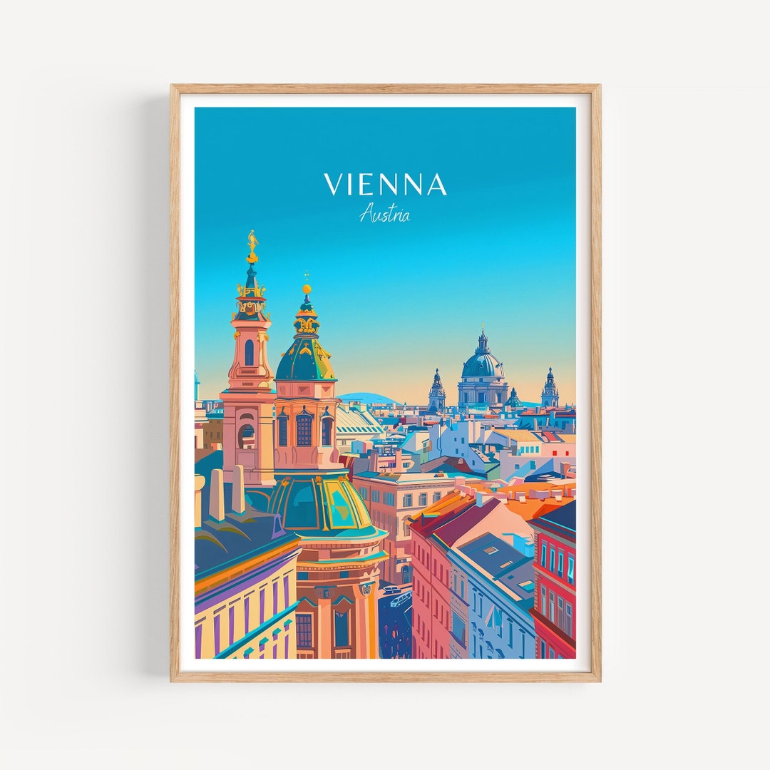 Vienna Travel Poster - Austria Wall Art, the Perfect Gift and a Lasting ...