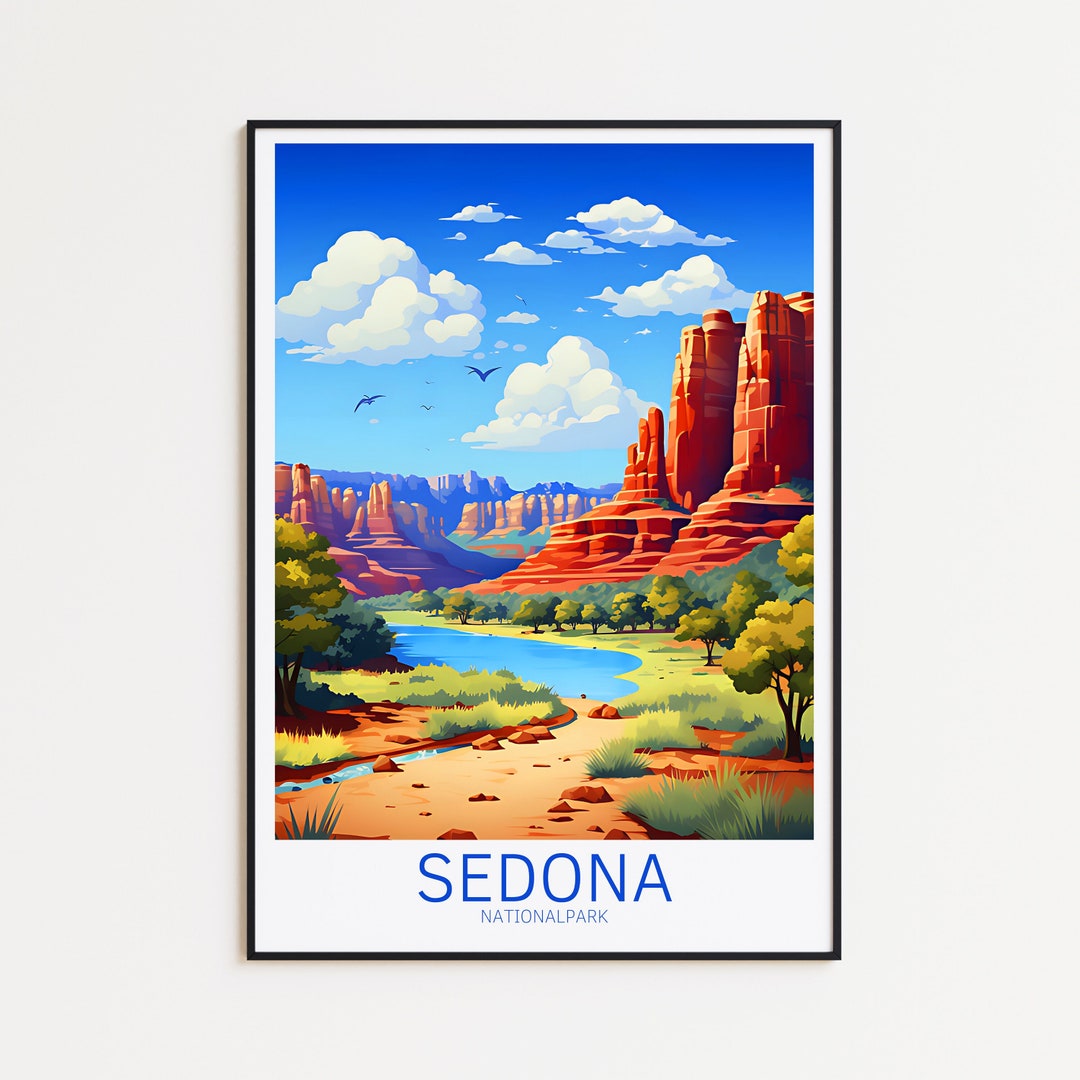 Sedona Travel Poster National Park Poster Sedona Vintage Poster Travel ...