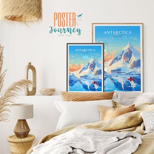 Antarctica Travel Poster - Antarctica Poster - South Pole Wall Art, the ...