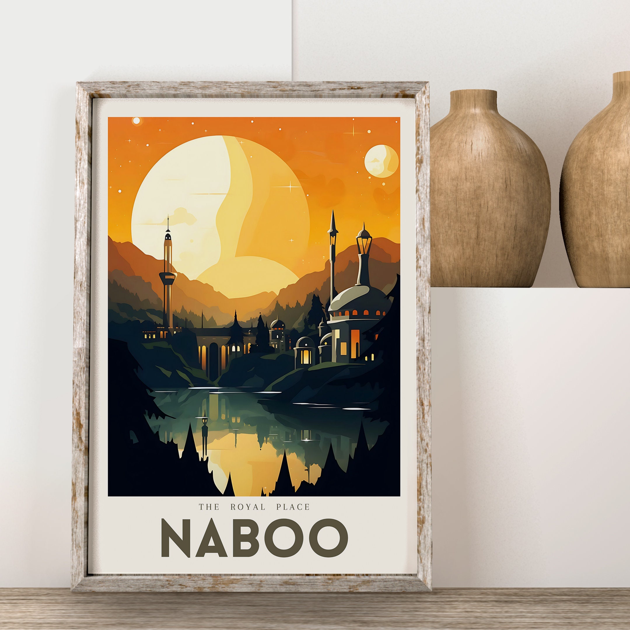Star Wars Planet Naboo Travel Poster Vintage Print Ideal as - Etsy