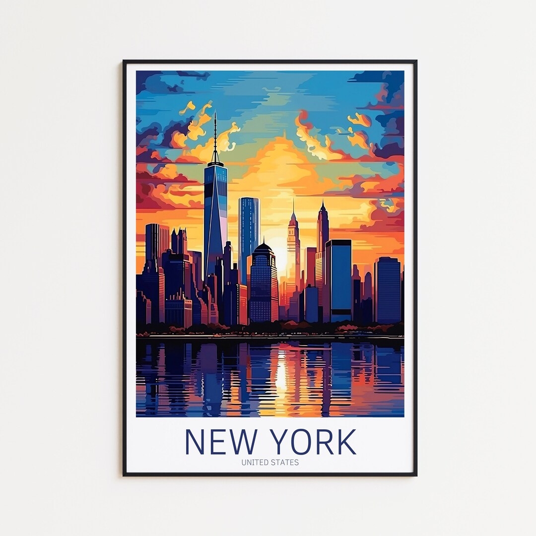 New York Travel Poster NYC Poster USA Wall Art for Home, the Perfect ...