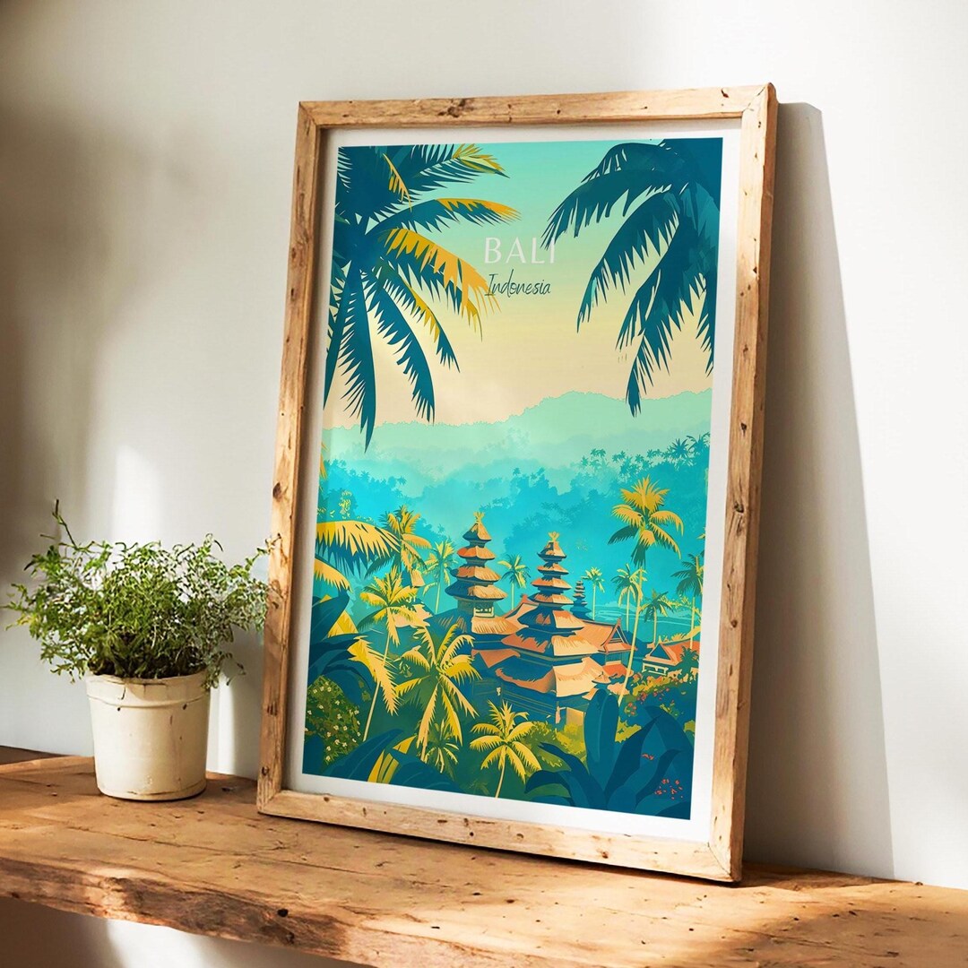 Bali Travel Poster - Indonesia Wall Art, the Perfect Gift and a Lasting ...