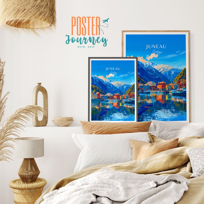 Juneau Travel Poster Alaska Wall Art, the Perfect Gift and a Lasting ...
