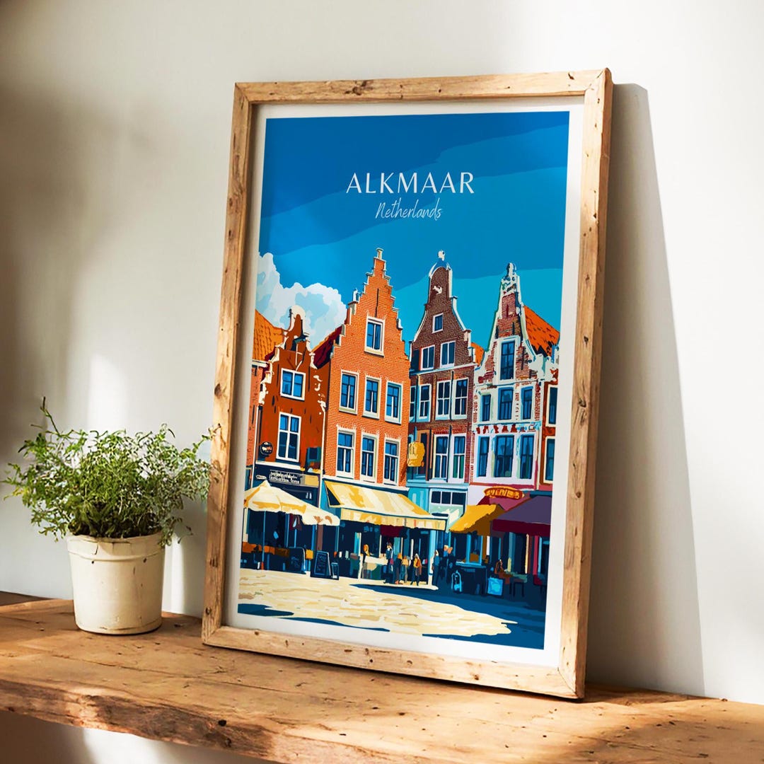 Alkmaar Travel Poster - Netherlands Wall Art, the Perfect Gift and a ...