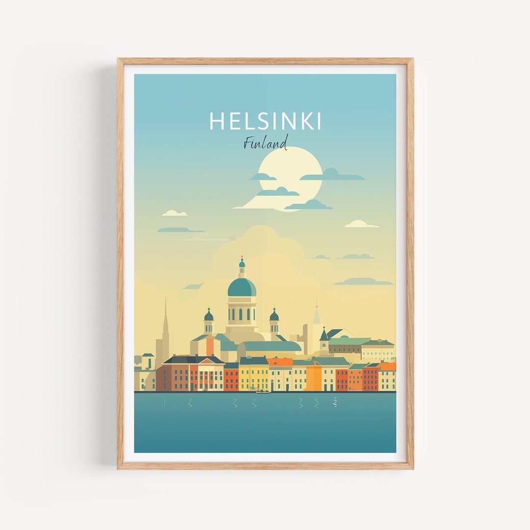 Helsinki Travel Poster Finland Wall Art for Home Decor, the Perfect ...