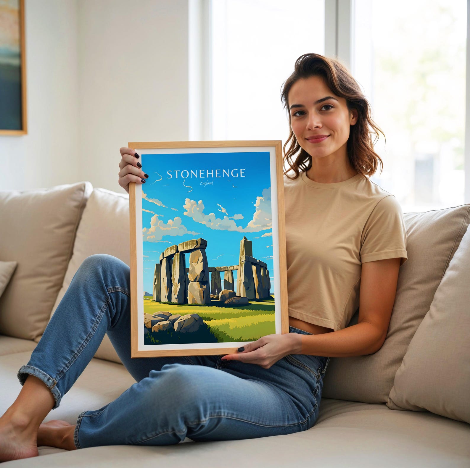 Stonehenge Travel Poster - Stonehenge Poster - England Wall Art, the ...