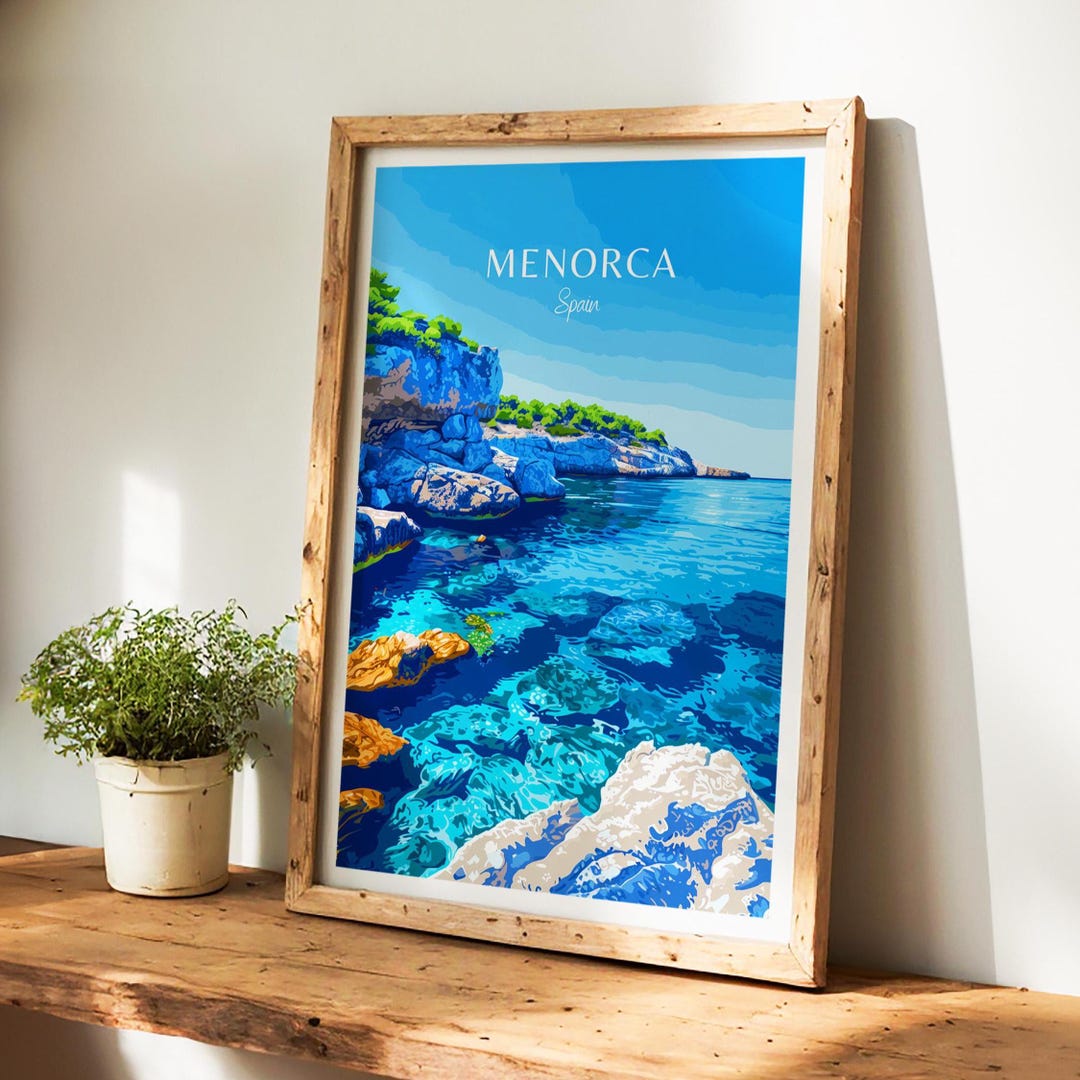 Menorca Travel Poster - Spain Wall Art, the Perfect Gift and a Lasting ...