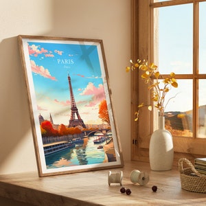 Paris Travel Poster - France Wall Art for Home Decor, the Perfect Gift ...