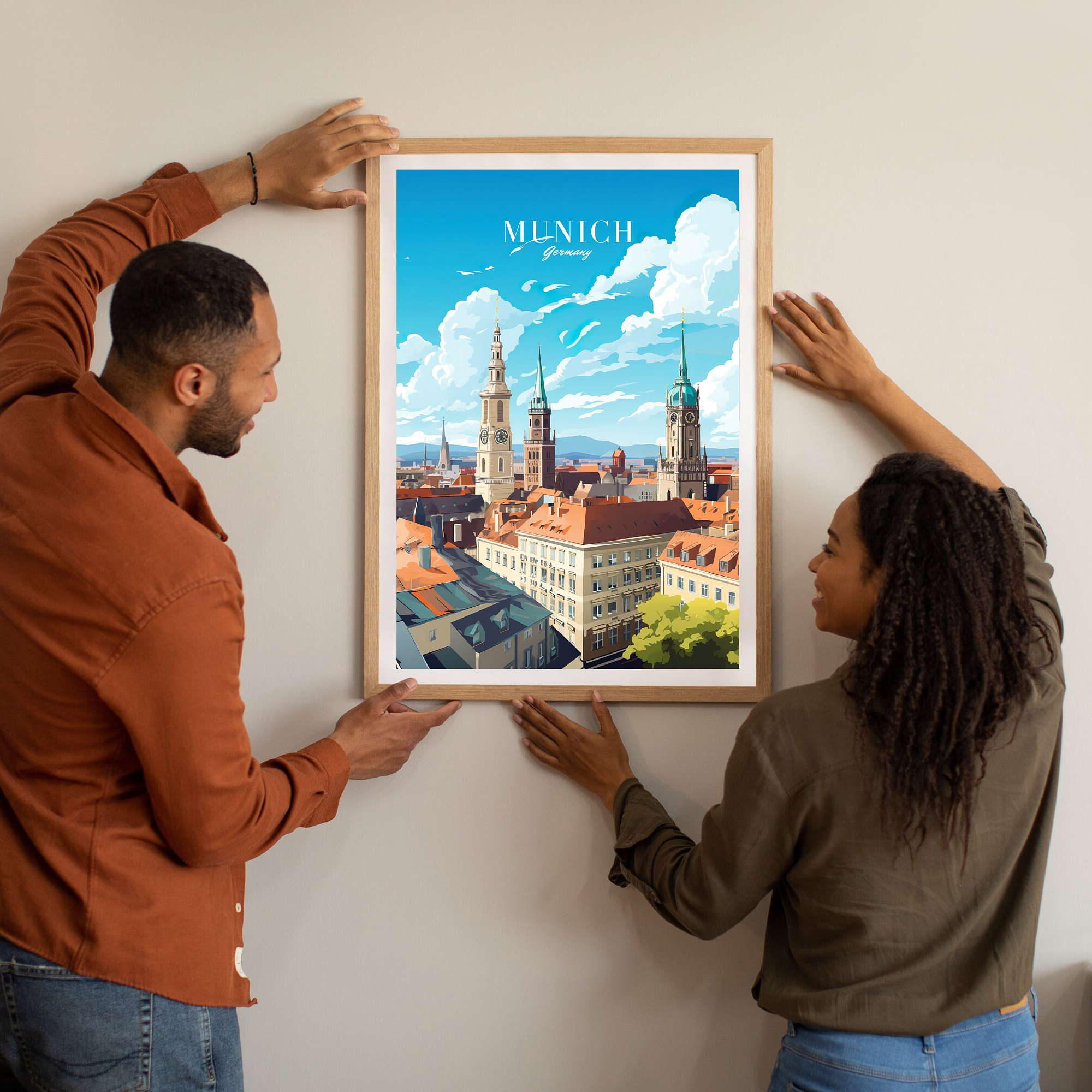 Munich Travel Poster Bavaria Poster Munich Vintage Poster - Etsy