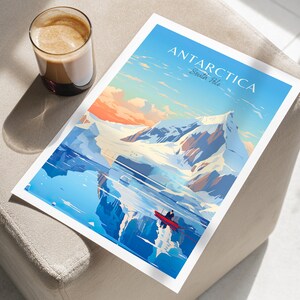 Antarctica Travel Poster - Antarctica Poster - South Pole Wall Art, the ...