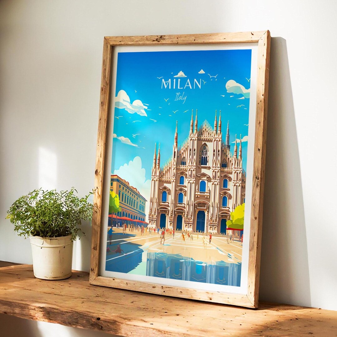 Milan Travel Poster - Italian Wall Art, the Perfect Gift and a Lasting ...