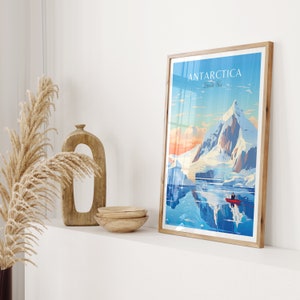 Antarctica Travel Poster - Antarctica Poster - South Pole Wall Art, the ...