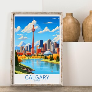 Calgary Travel Poster - Calgary Poster - Canada Wall Art for Home Decor ...