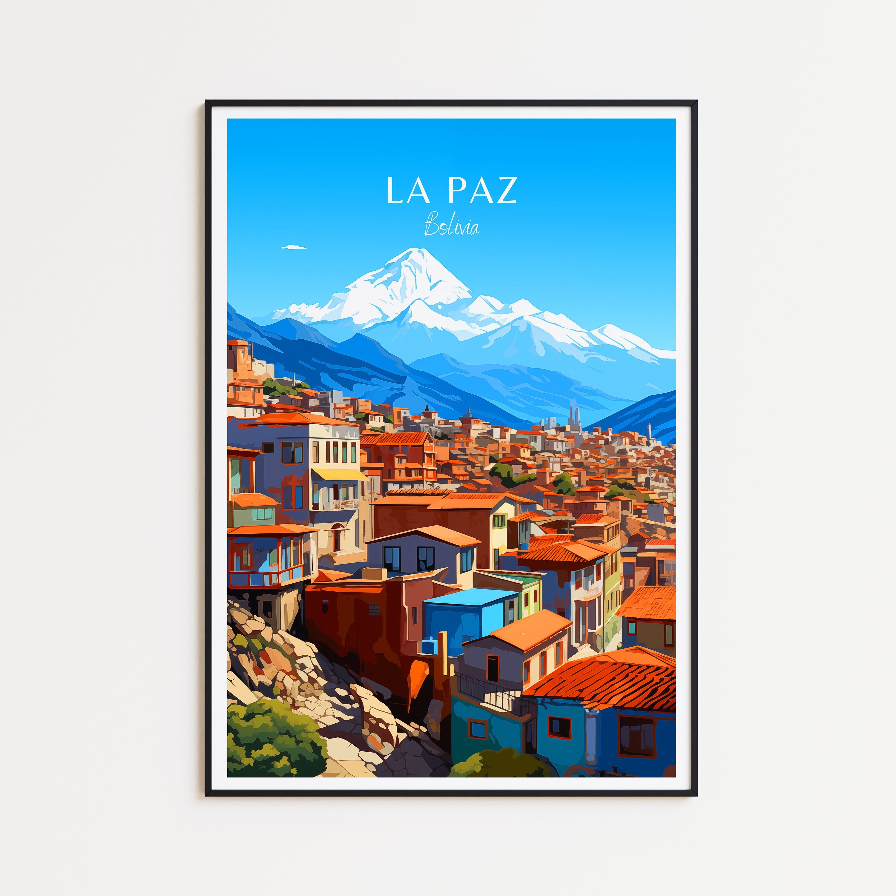 La Paz Travel Poster - Bolivia Wall Art for Home Decor, the Perfect ...