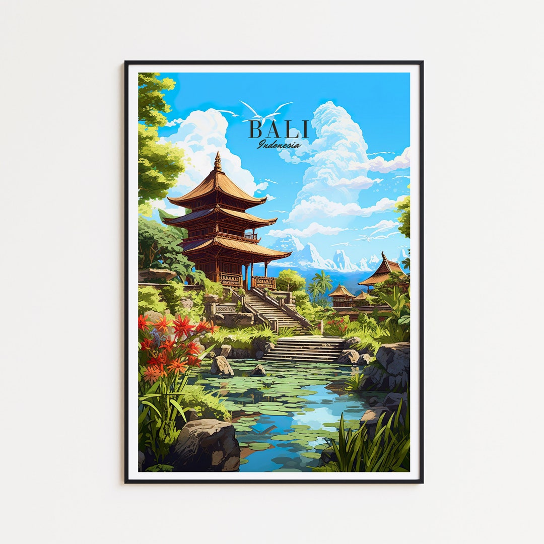 Bali Travel Poster Bali Poster Bali Vintage Poster Travel Poster Bali ...