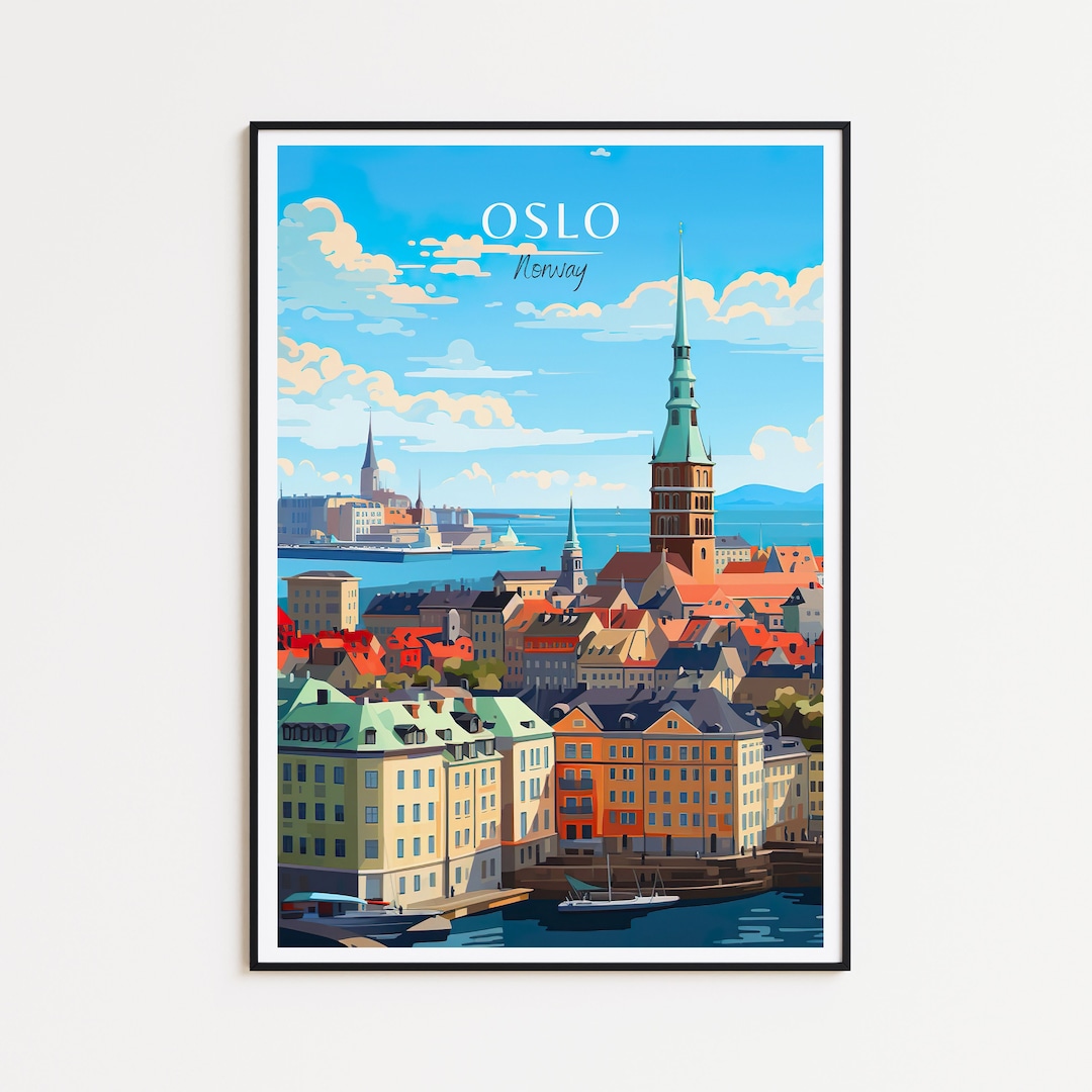 Oslo Travel Poster Norway Poster Oslo Vintage Poster Travel Poster Oslo ...