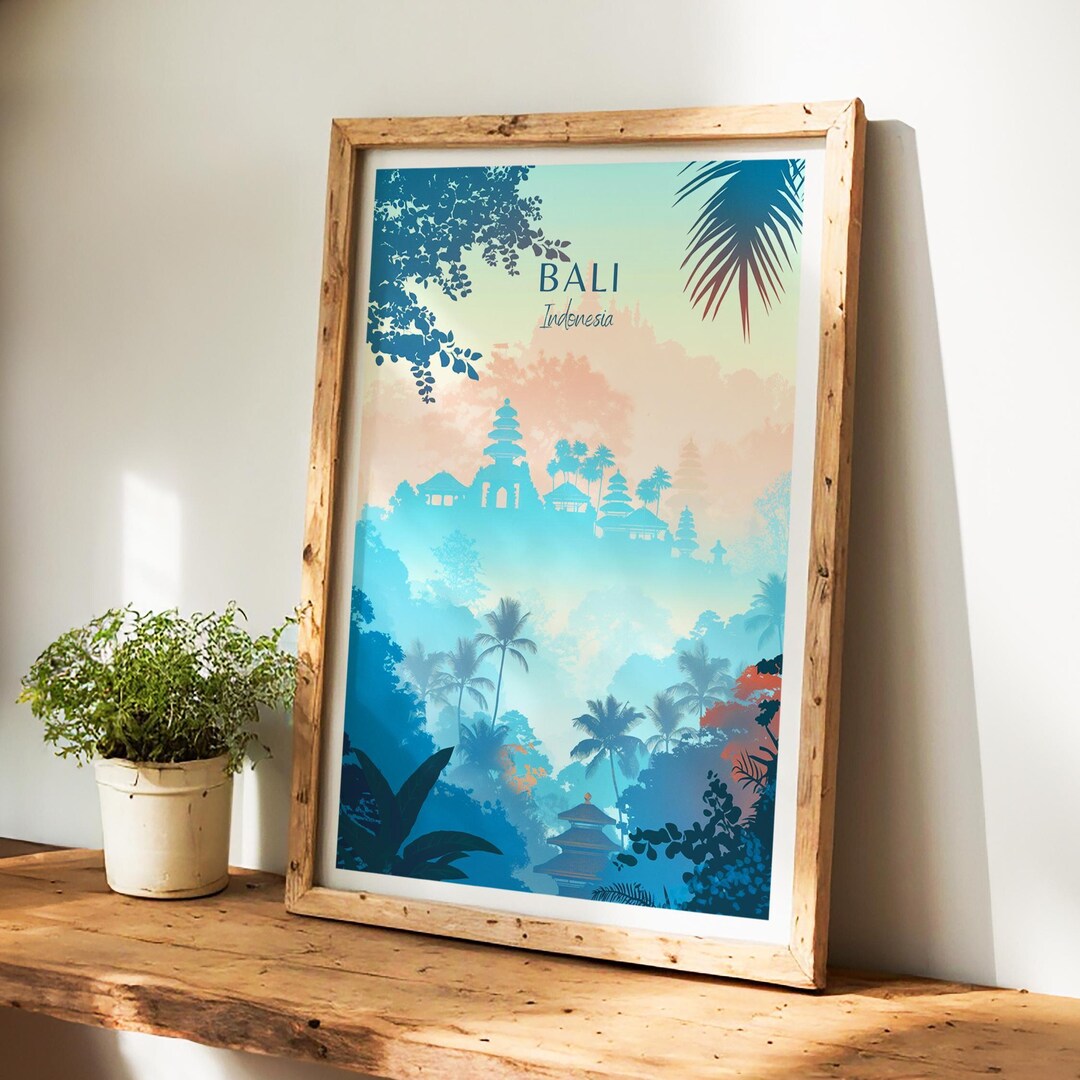 Bali Travel Poster - Indonesia Wall Art, the Perfect Gift and a Lasting ...