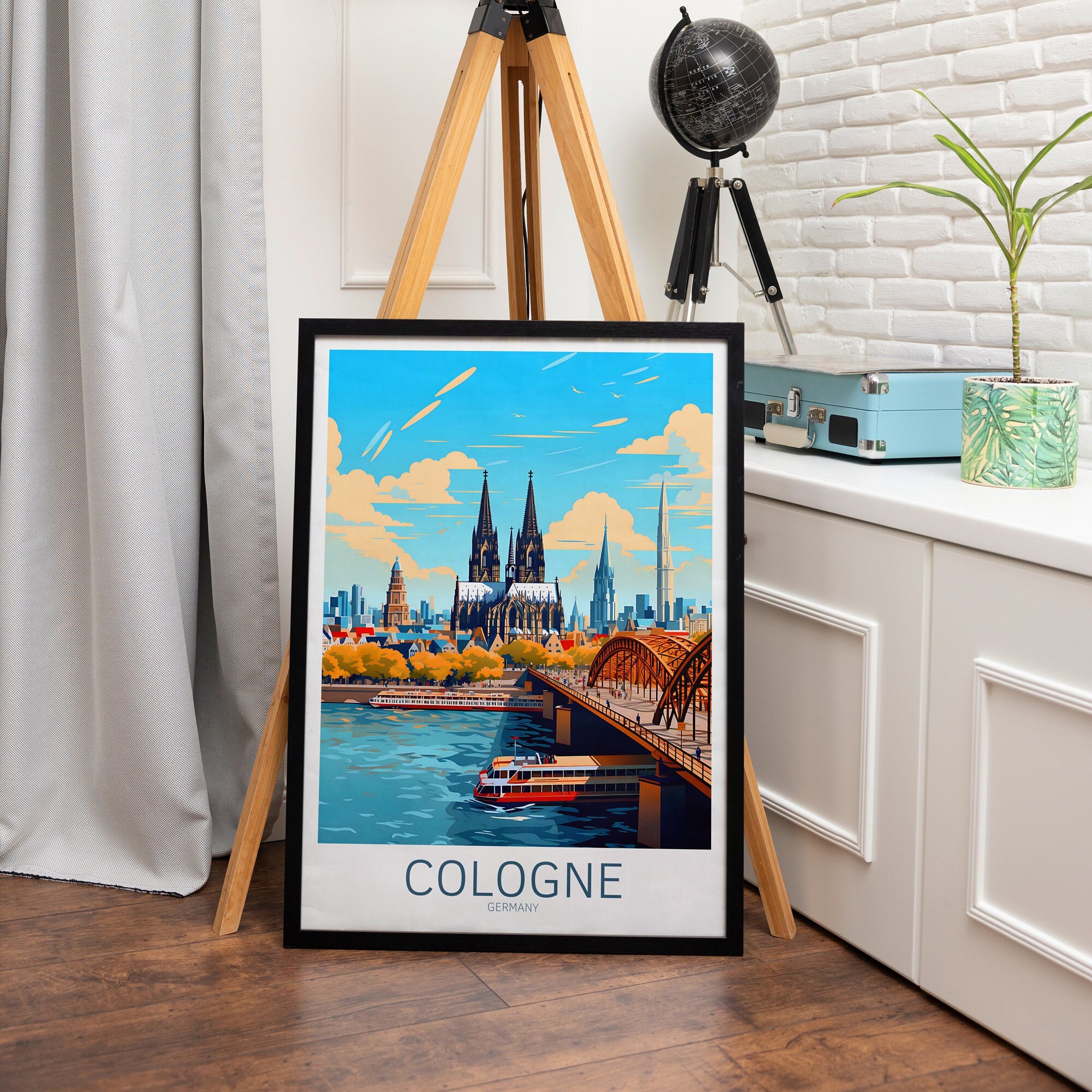 Cologne Travel Poster Germany Poster Cologne Vintage Poster - Etsy