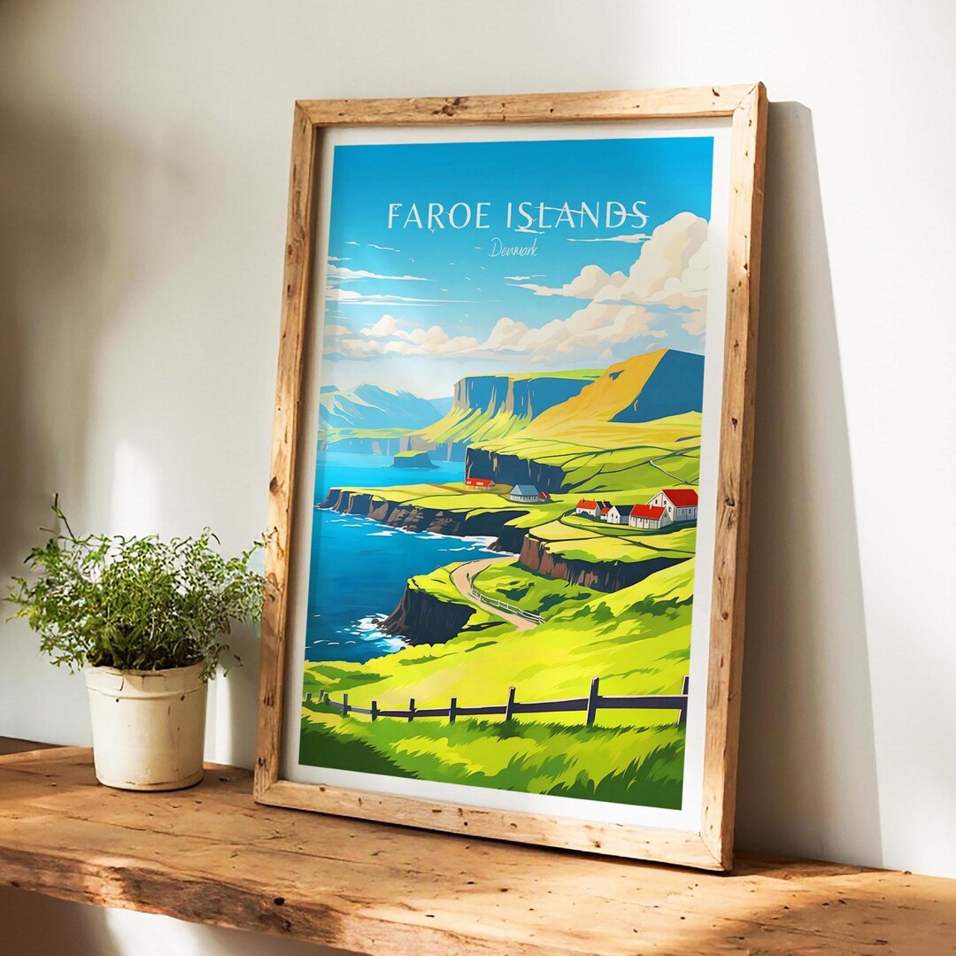 Faroe Islands Travel Poster, Faroe Islands Poster, Faroe Islands ...