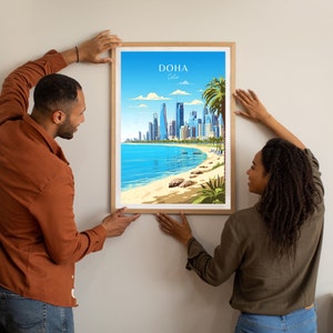Doha Travel Poster - Qatar Wall Art for Home Decor, the Perfect Gift ...