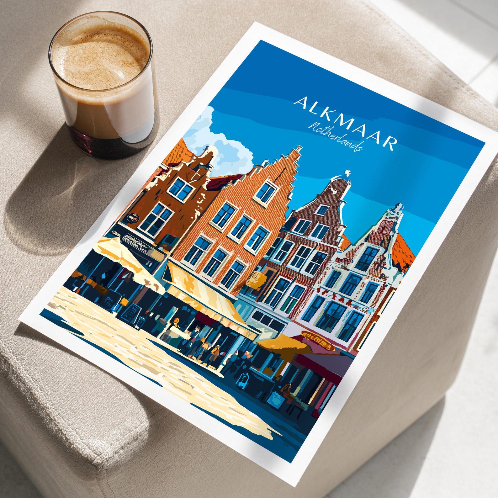 Alkmaar Travel Poster - Netherlands Wall Art, the Perfect Gift and a ...