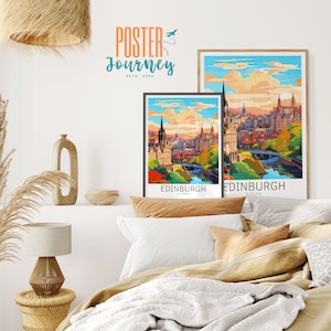 Edinburgh Travel Poster - Scotland Wall Art, the Perfect Gift and a ...