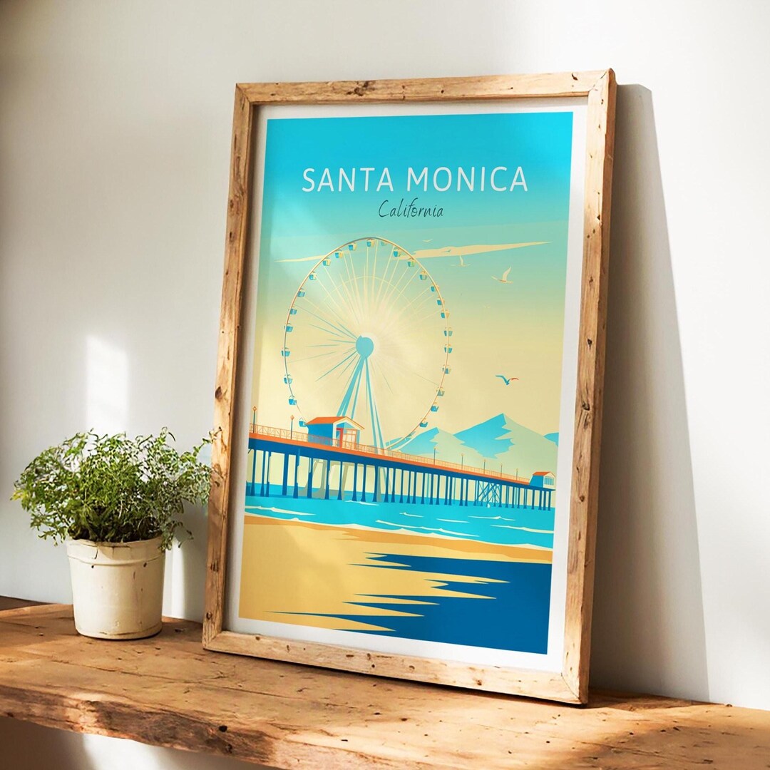 Santa Monica Poster - California Wall Art for Home Decor, the Perfect ...