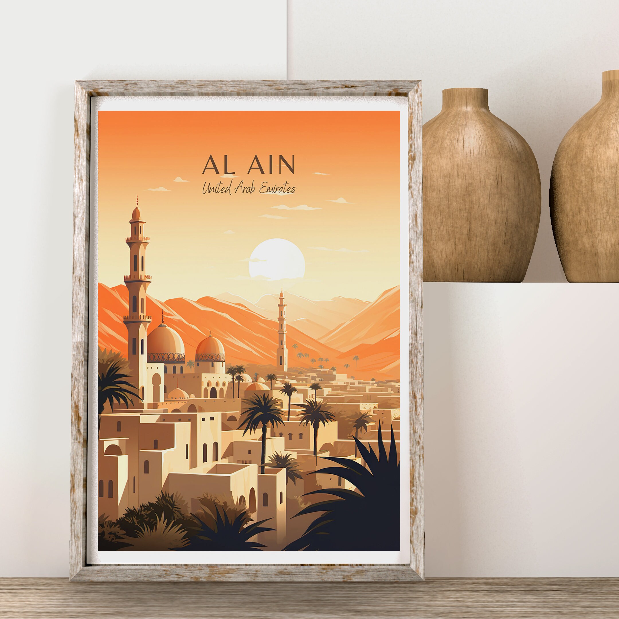 Al Ain Travel Poster - UAE Wall Art for Home Decor, the Perfect Gift ...