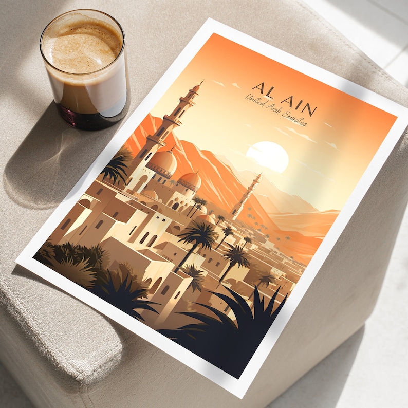 Al Ain Travel Poster - UAE Wall Art for Home Decor, the Perfect Gift ...