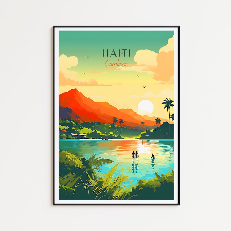 Haiti Travel Poster Caribbean Wall Art for Home Decor, the Perfect Gift ...
