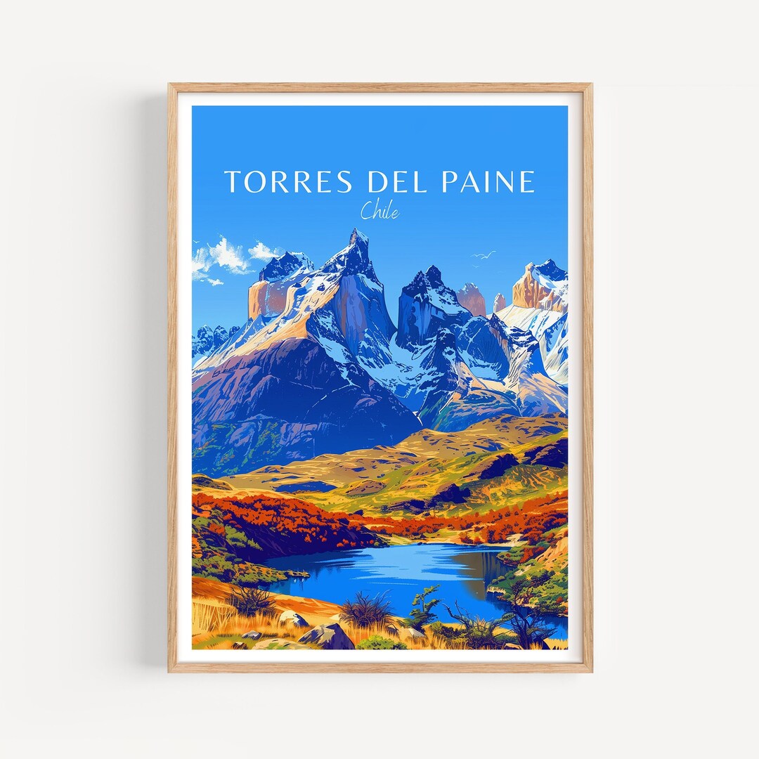 Torres Del Paine Travel Poster - National Park Wall Art, the Perfect ...