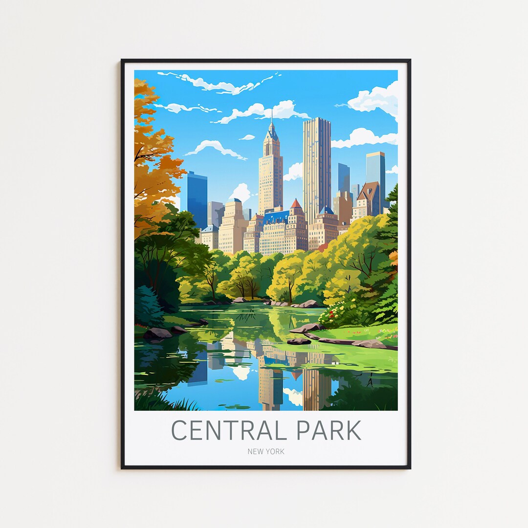 Central Park Poster - New York Poster - USA Wall Art, the Perfect Gift ...
